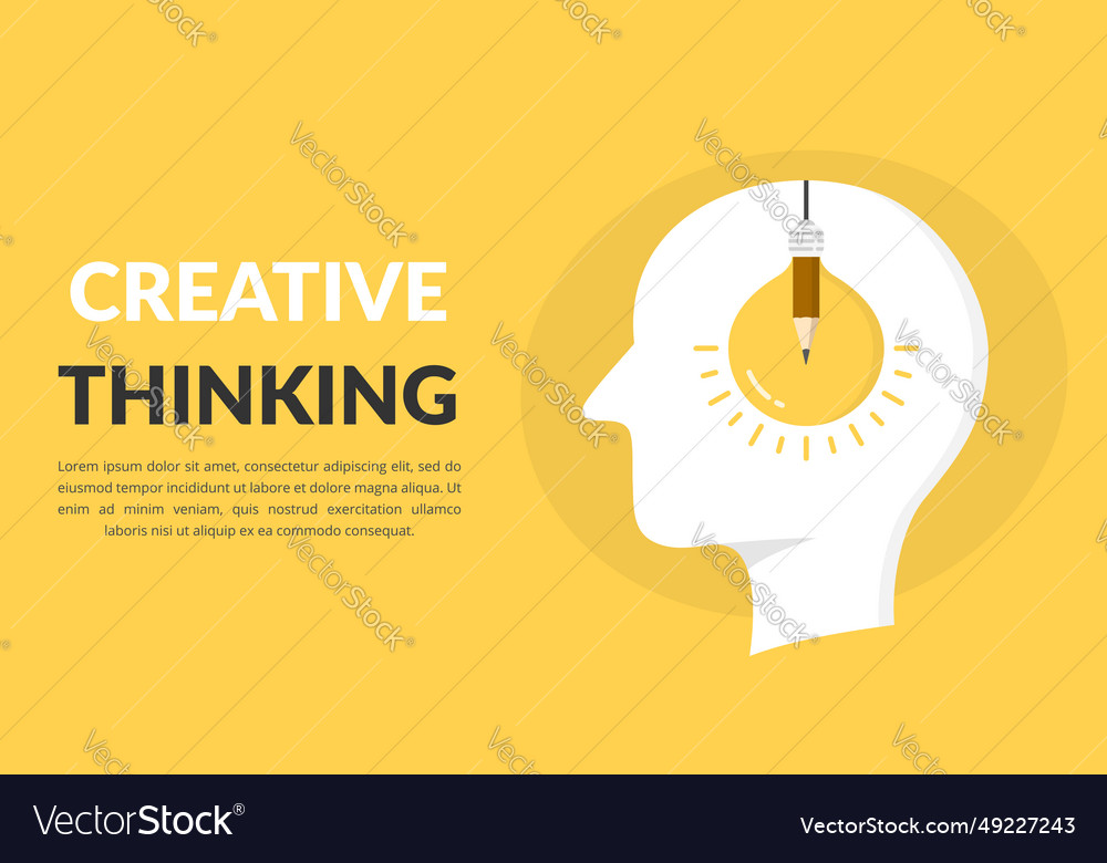 Creative thinking Royalty Free Vector Image - VectorStock