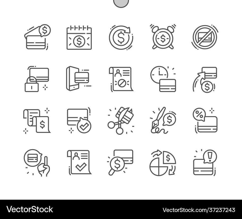 Credit payment period approval banking Royalty Free Vector