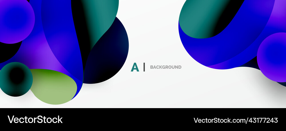 Flowing geometric shapes minimalist abstract Vector Image