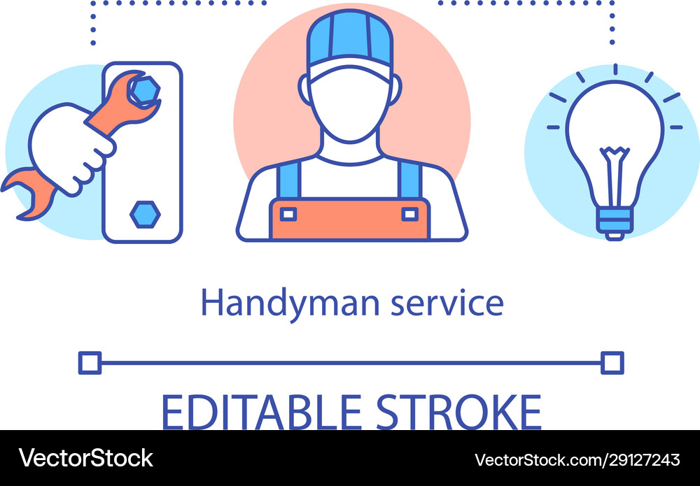 Handyman service concept icon handyperson Vector Image