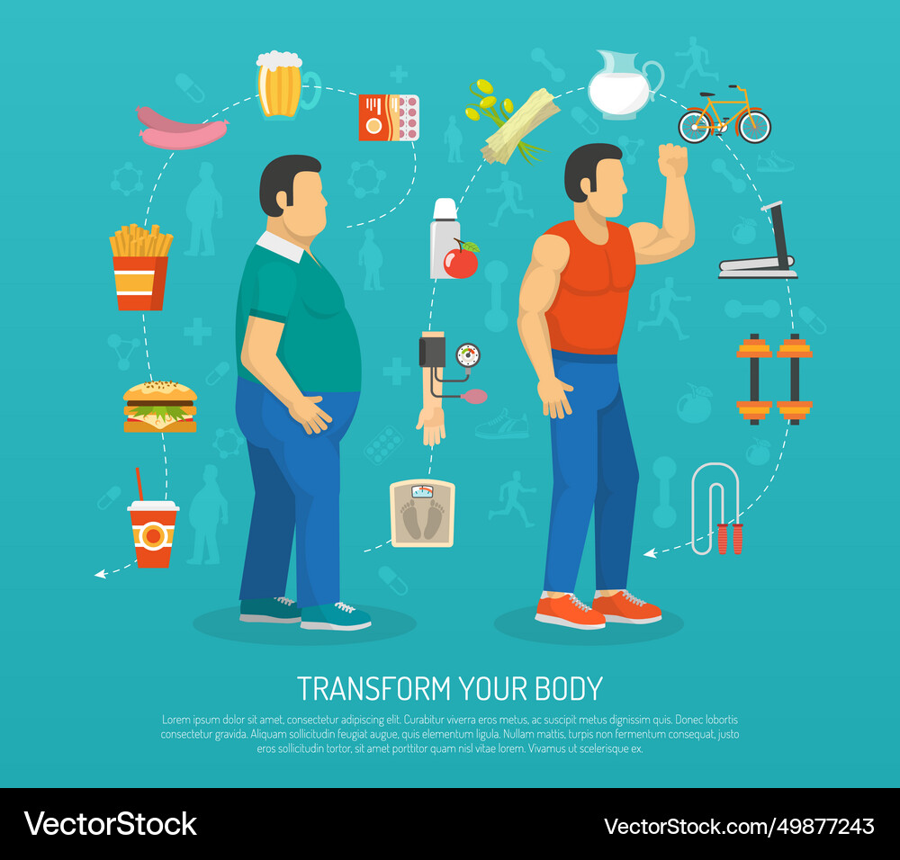 Health and obesity Royalty Free Vector Image - VectorStock