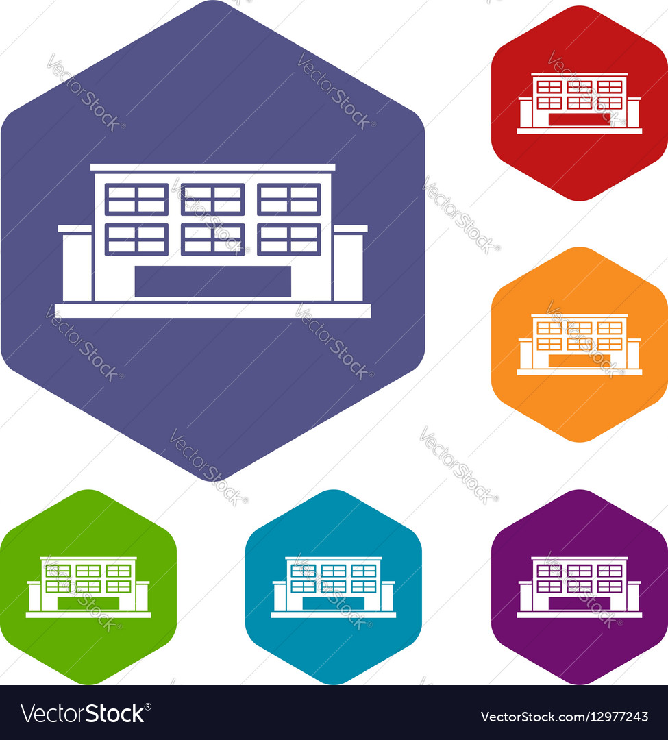 Industrial building icons set Royalty Free Vector Image Industrial building icons set Royalty Free Vector Image