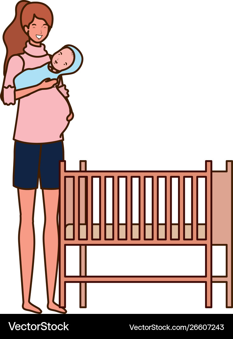 Isolated mother with baby design Royalty Free Vector Image