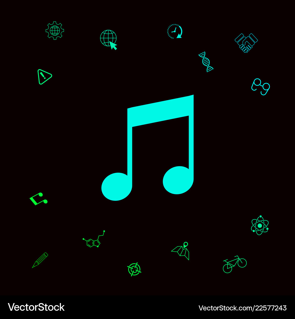 Music icon symbol graphic elements for your Vector Image