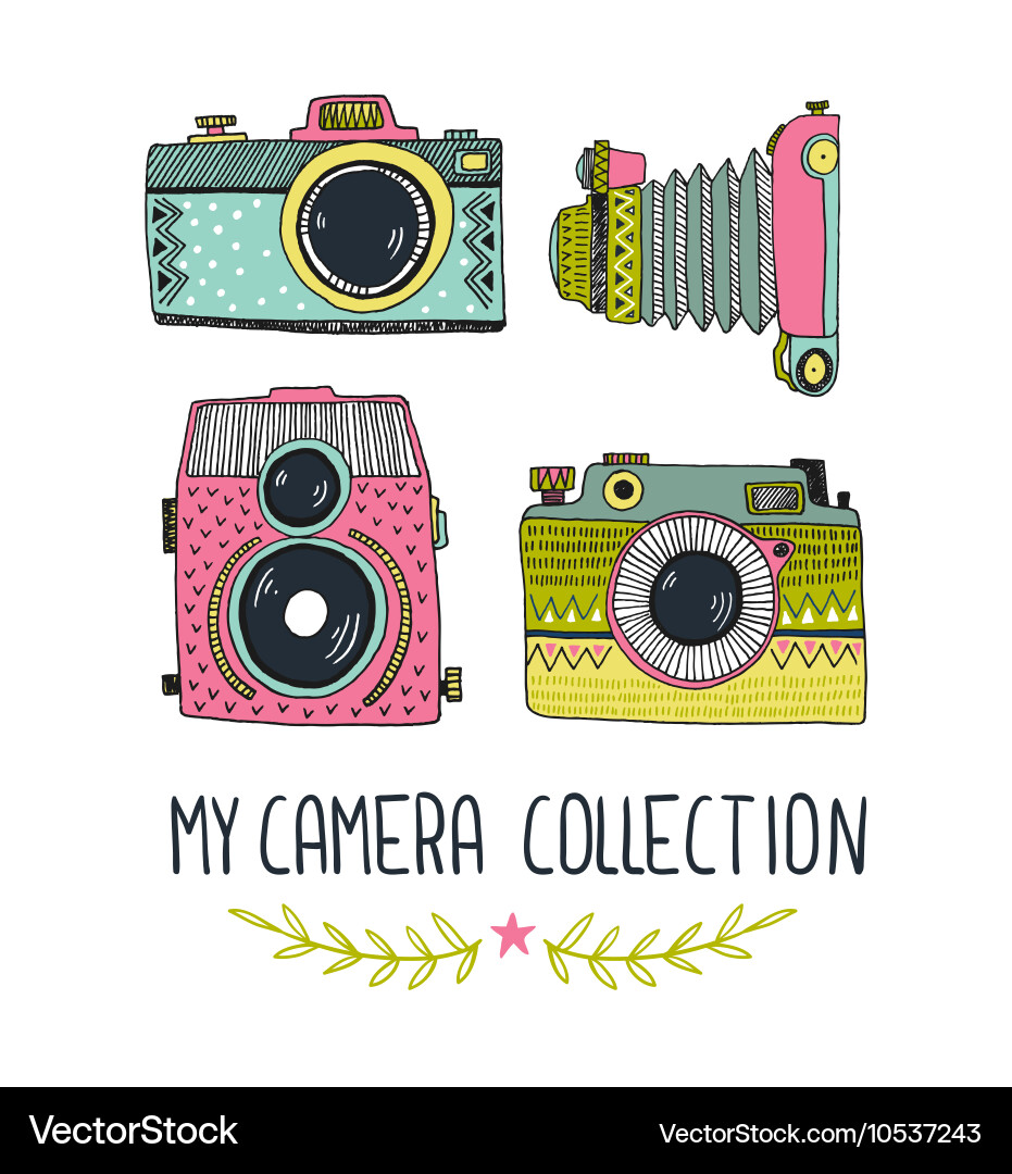My Camera Collection Royalty Free Vector Image