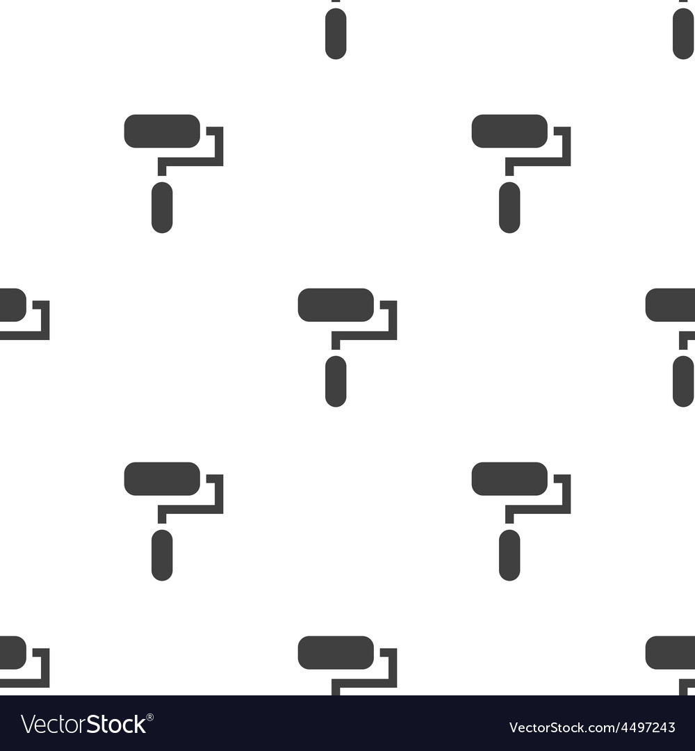 Paint roller seamless pattern Royalty Free Vector Image