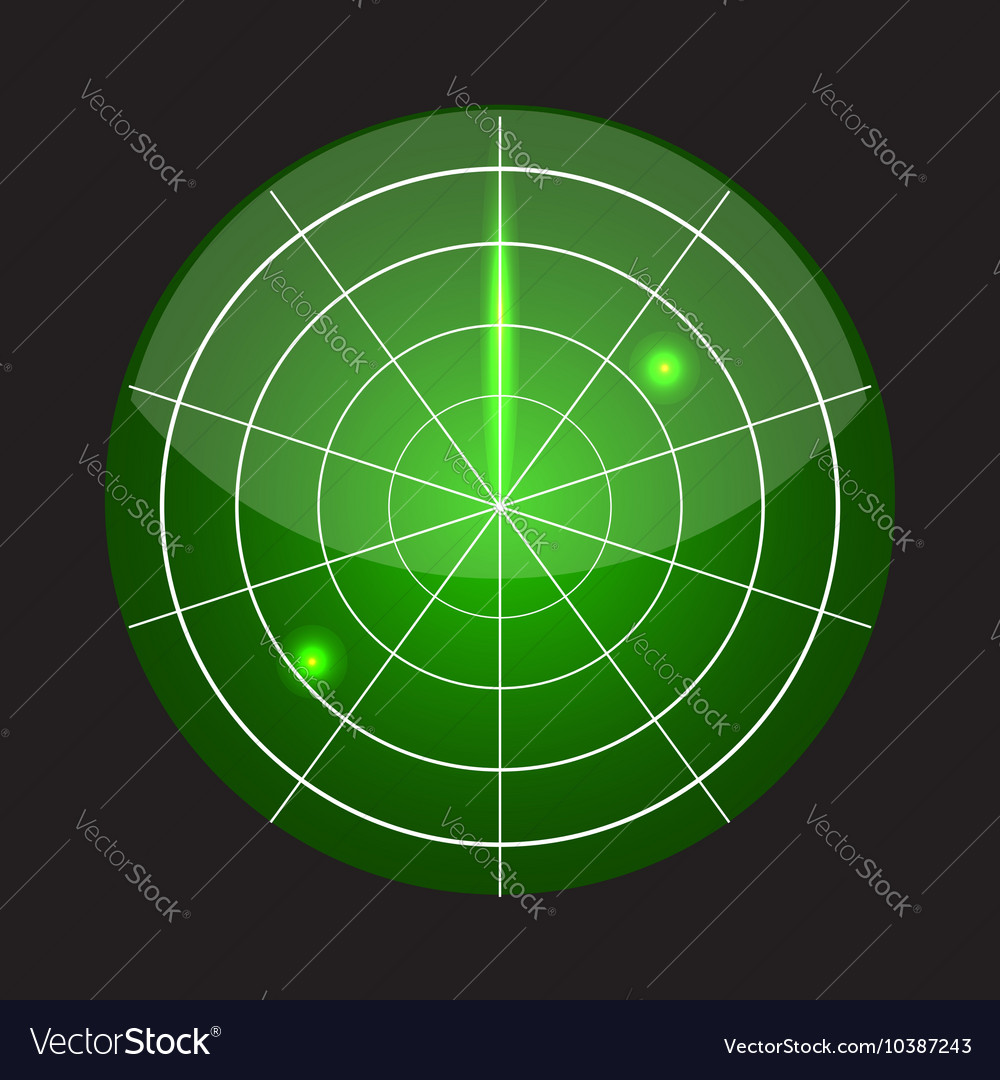 Radar screen Royalty Free Vector Image - VectorStock