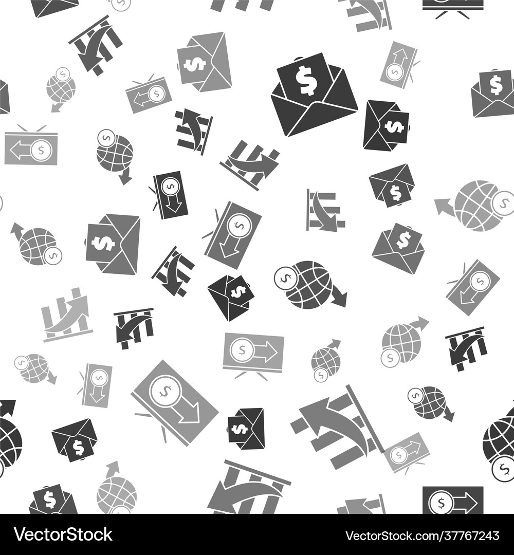 Set envelope with coin dollar financial growth Vector Image