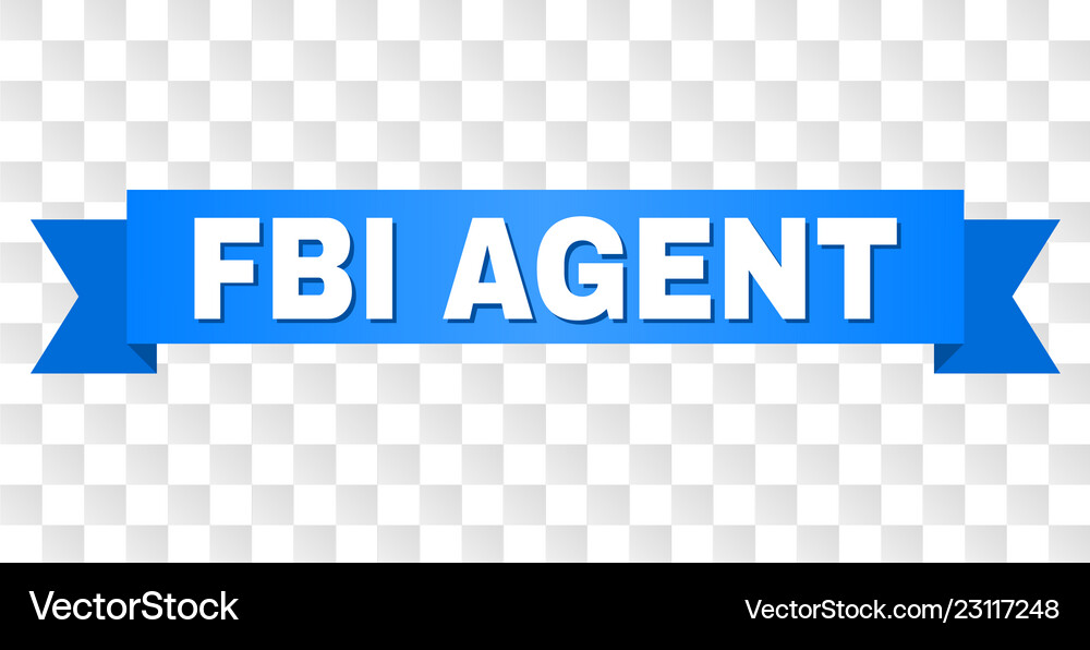 Blue tape with fbi agent caption Royalty Free Vector Image