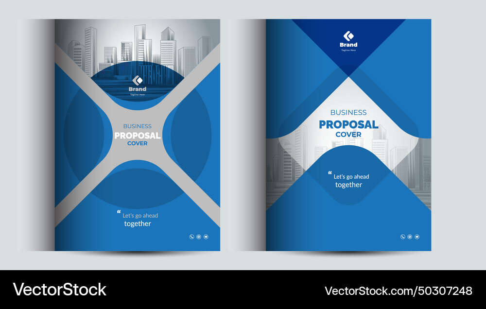 Business proposal cover design template concepts Vector Image