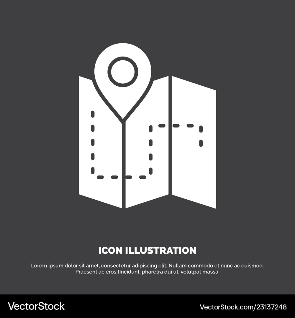 Camping Location Map Icon Royalty Free Vector Image