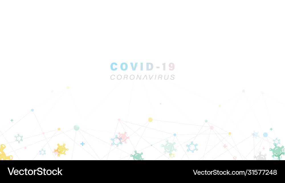 Coronavirus 2019-ncov concept abstract polygonal Vector Image