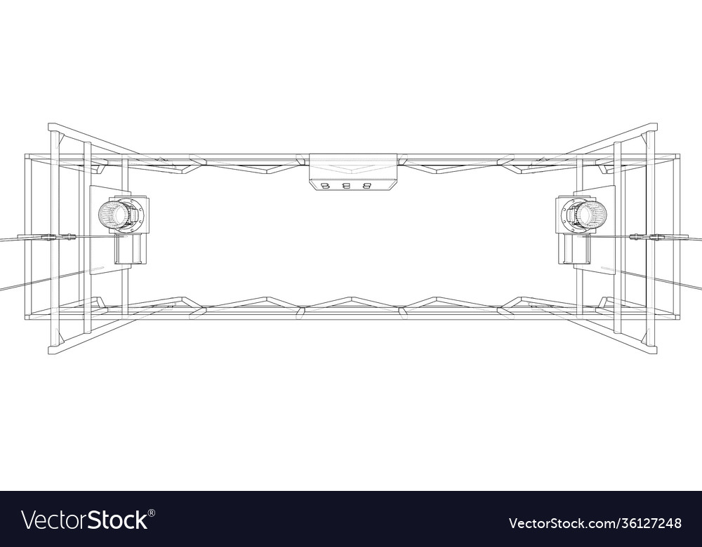 Empty construction elevator Royalty Free Vector Image