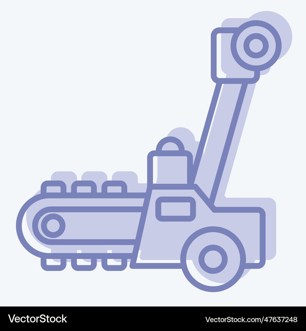 Icon trencher related to construction vehicles Vector Image