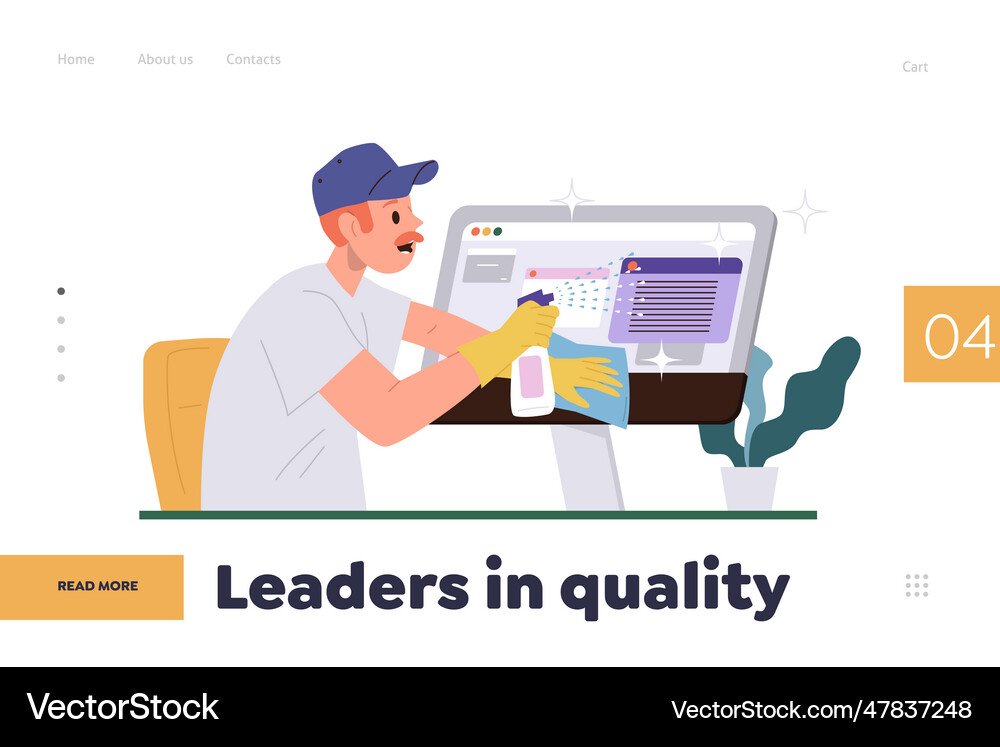 Leaders in quality concept for landing page Vector Image