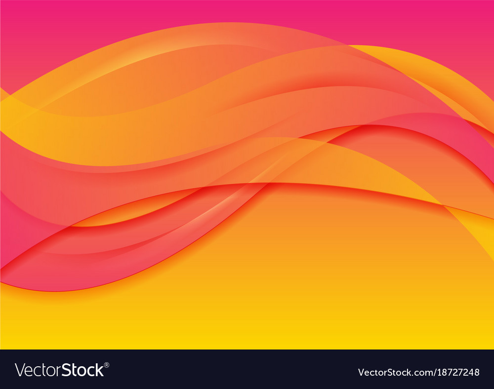 Pink orange abstract wavy background Royalty Free Vector