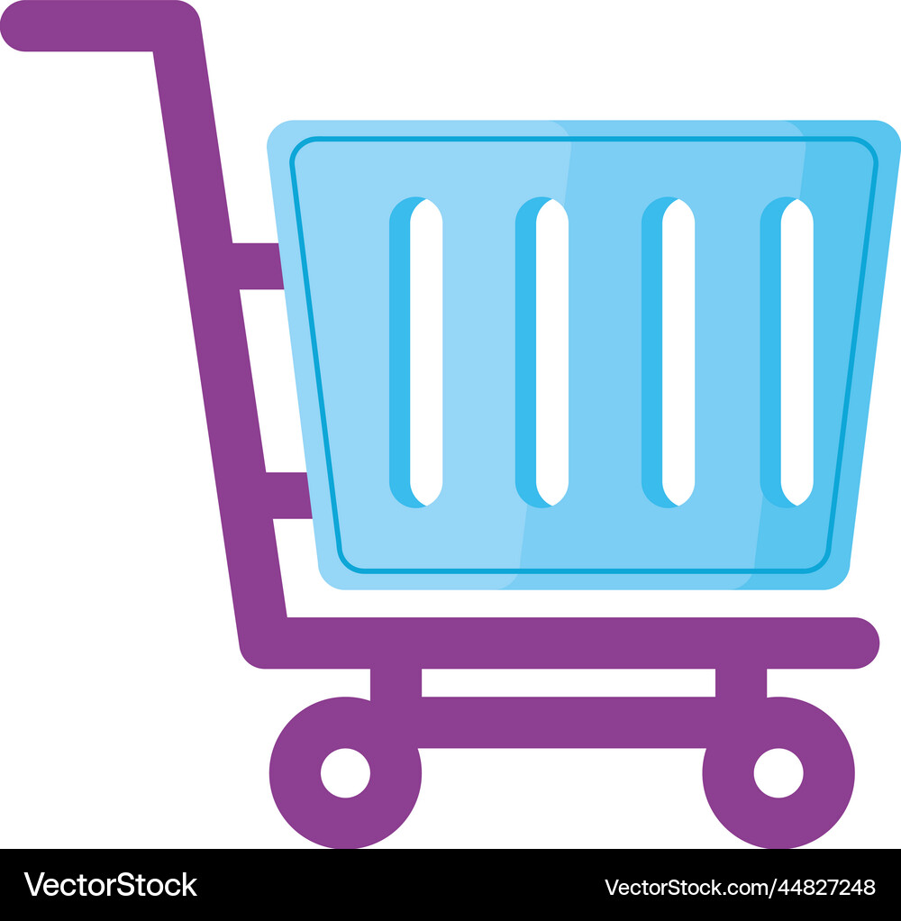 Shopping cart market Royalty Free Vector Image
