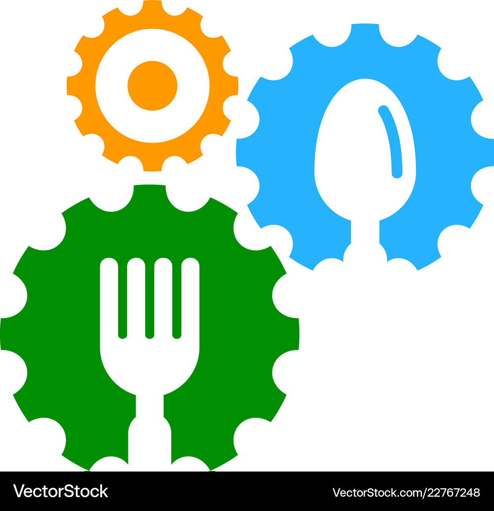 Wheel food logo icon design Royalty Free Vector Image