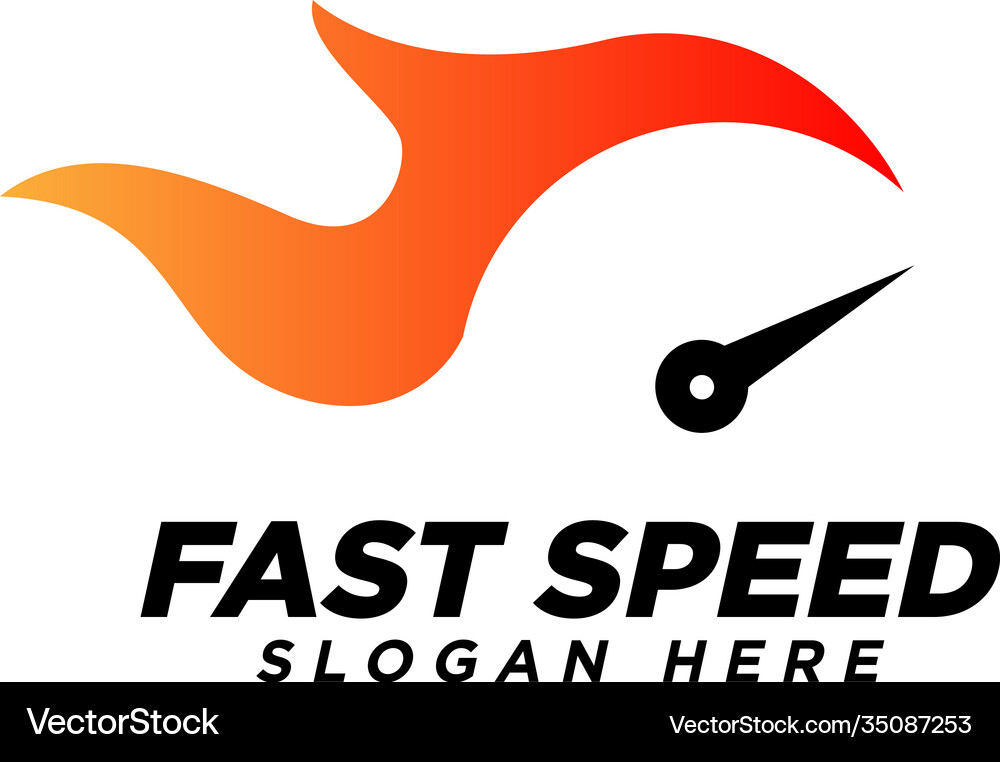 Automotive logo fast speed design Royalty Free Vector Image