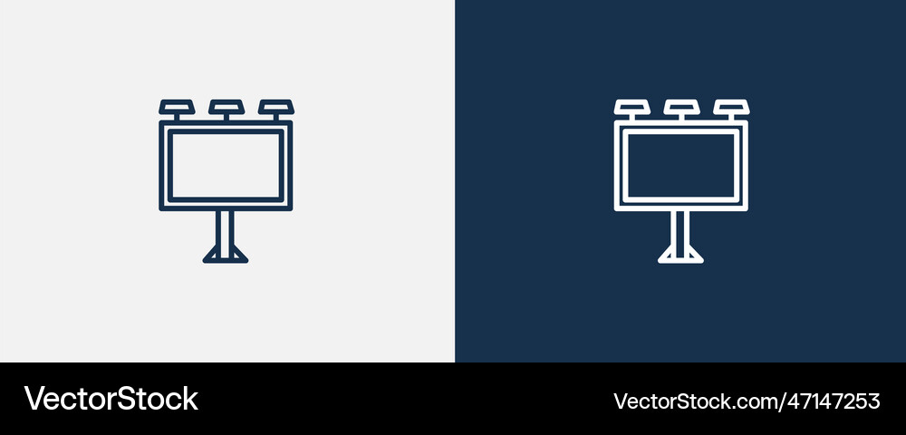 Billboard icon outline billboard icon from real Vector Image
