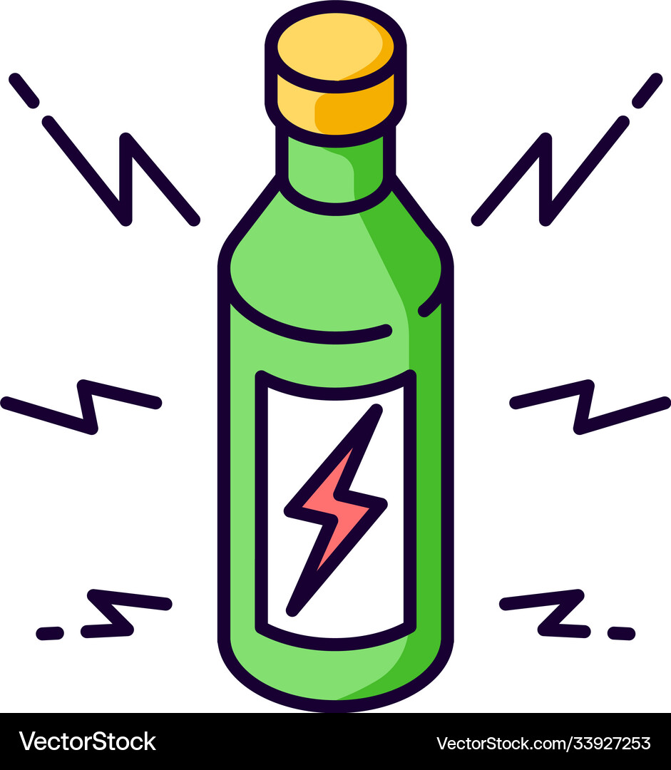 Energy drink rgb color icon Royalty Free Vector Image