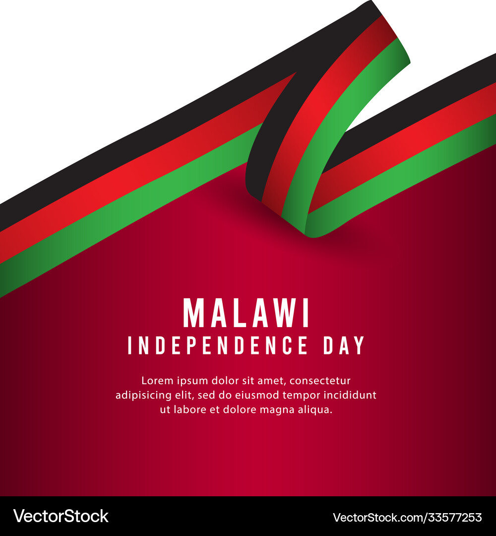 Happy malawi independence day celebration poster Vector Image