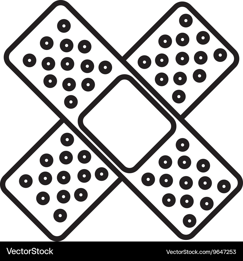 Isolated medical bandage graphic Royalty Free Vector Image