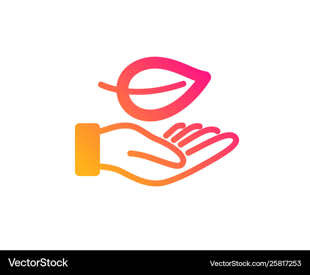 Leaf icon grow plant sign Royalty Free Vector Image