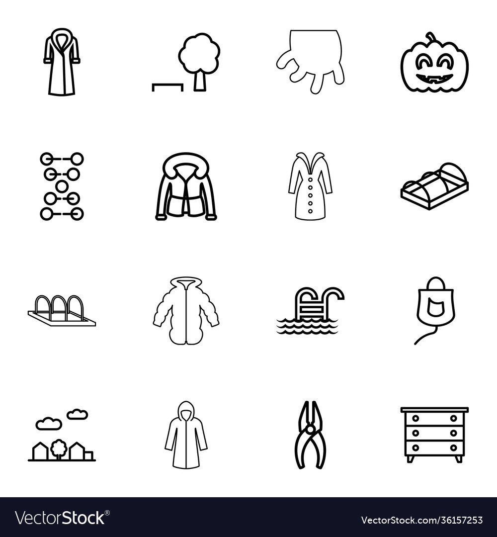 Linear icons Royalty Free Vector Image - VectorStock