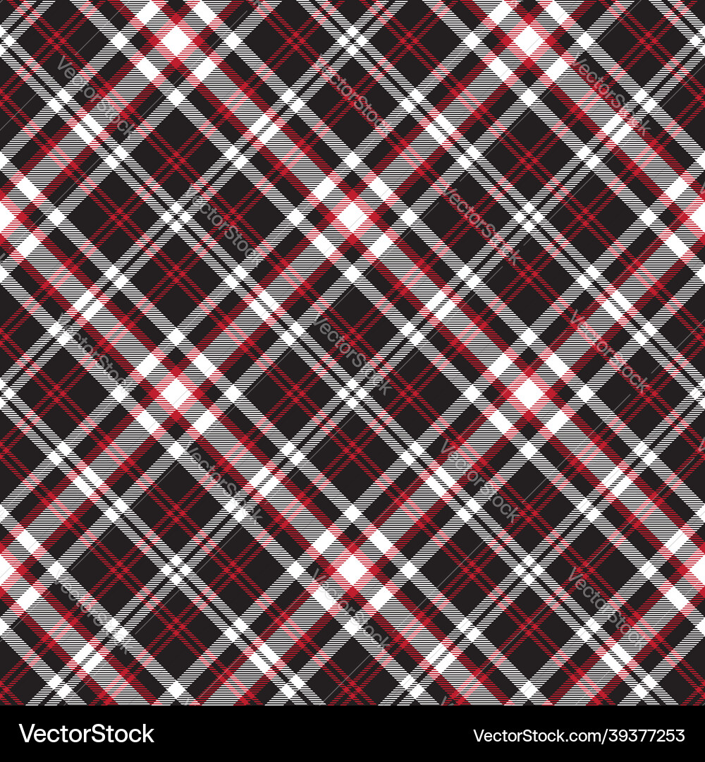 Red diagonal plaid tartan textured seamless Vector Image
