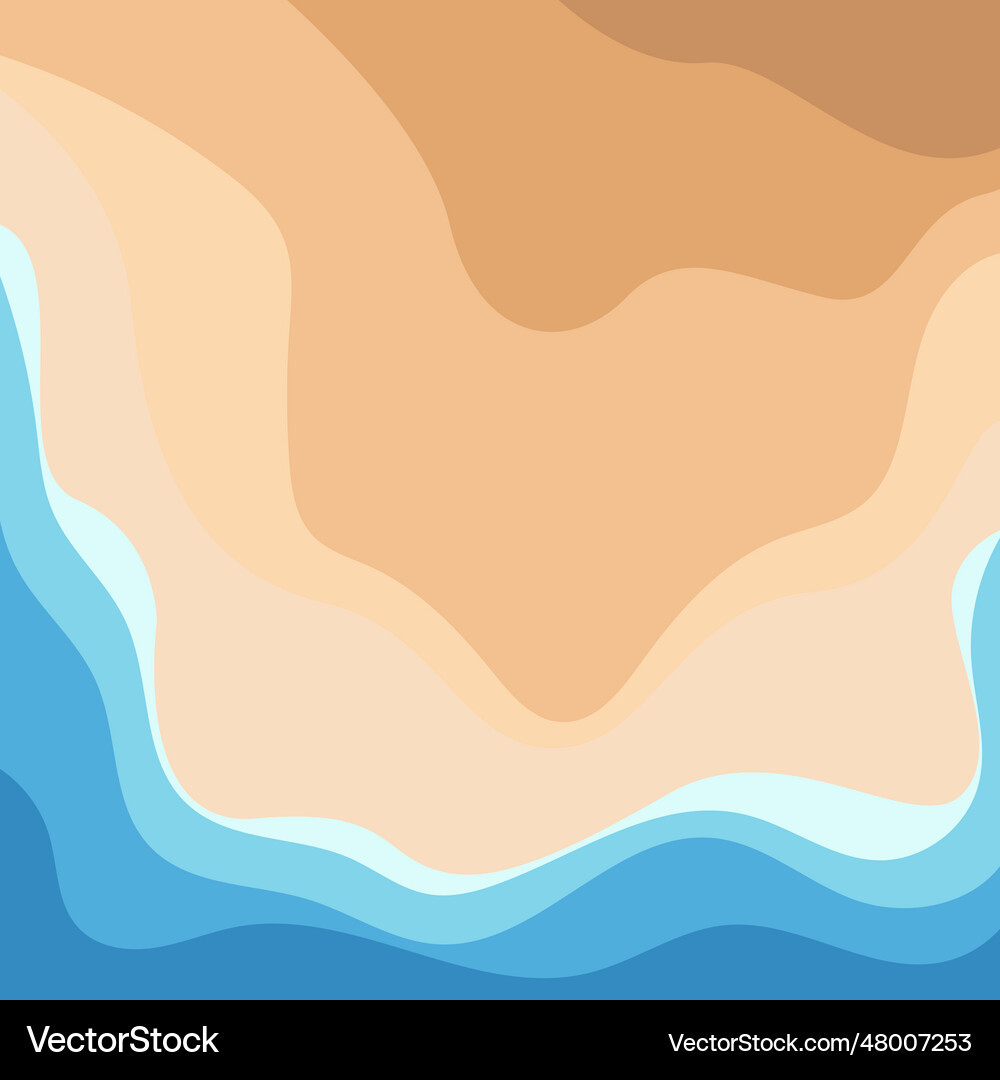 Sea and sand wavy abstract background coast Vector Image