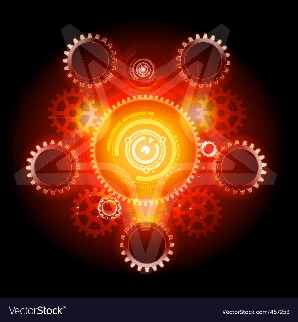 Techno pentagram Royalty Free Vector Image - VectorStock