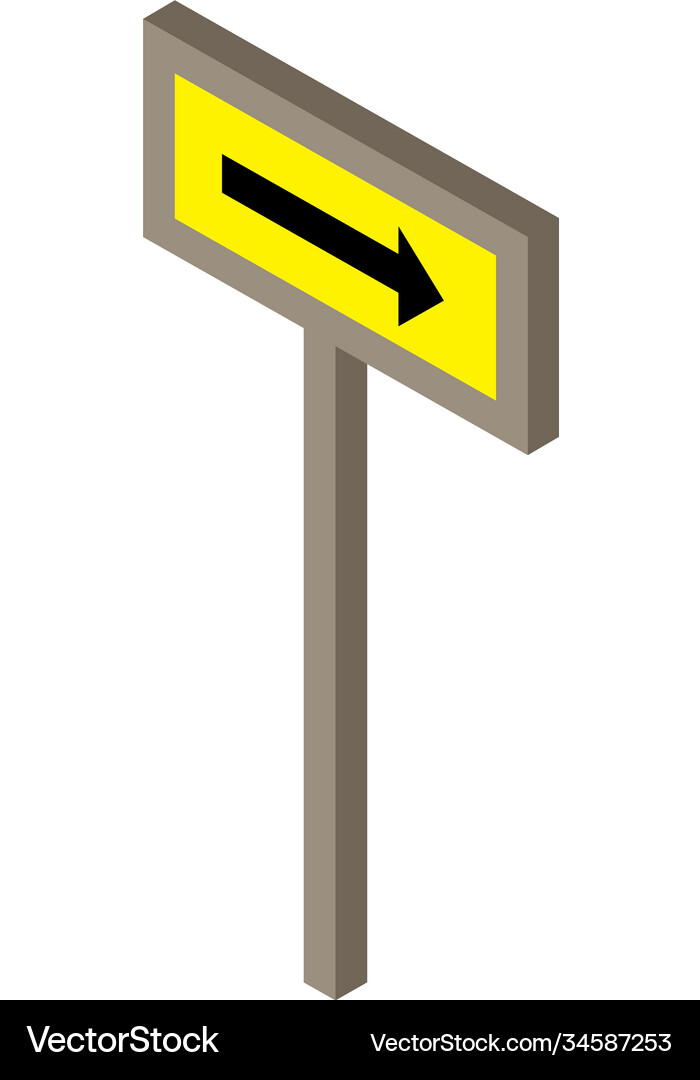 Traffic signal park isometric style icon Vector Image