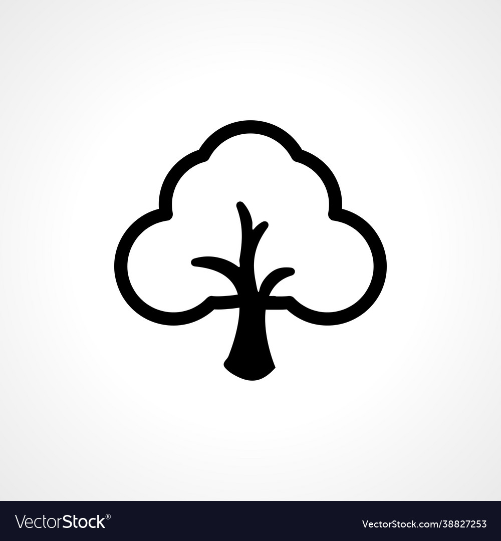 Tree icon simple icon isolated icon Royalty Free Vector