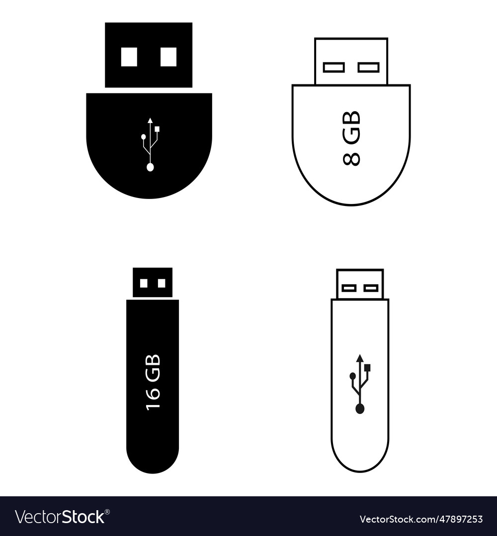 Usb icon Royalty Free Vector Image - VectorStock