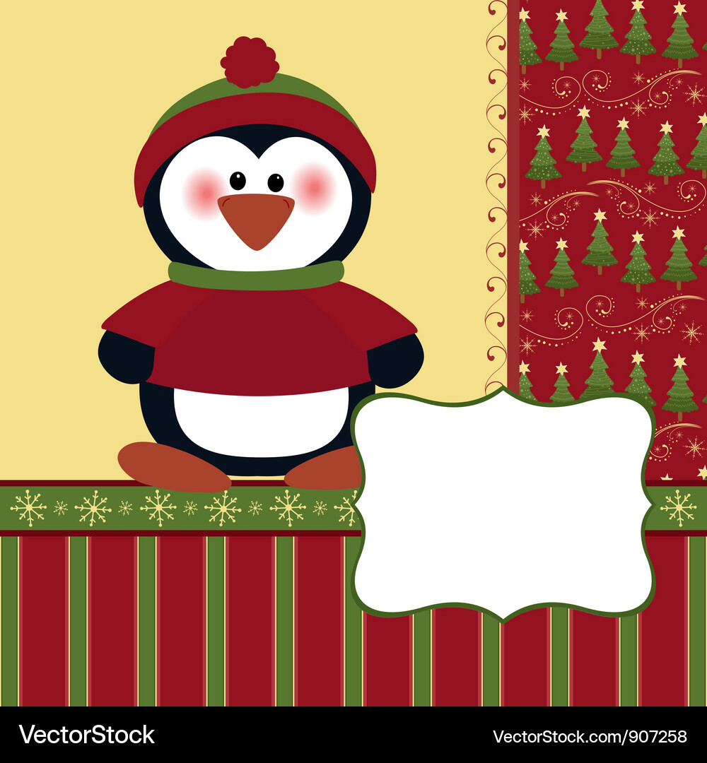 Blank template for christmas greetings card Vector Image