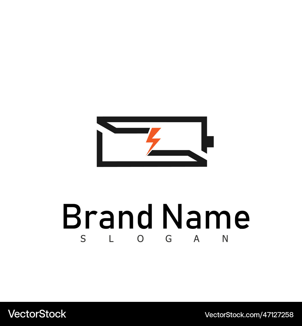 Charge logo energy technology symbol logo Vector Image
