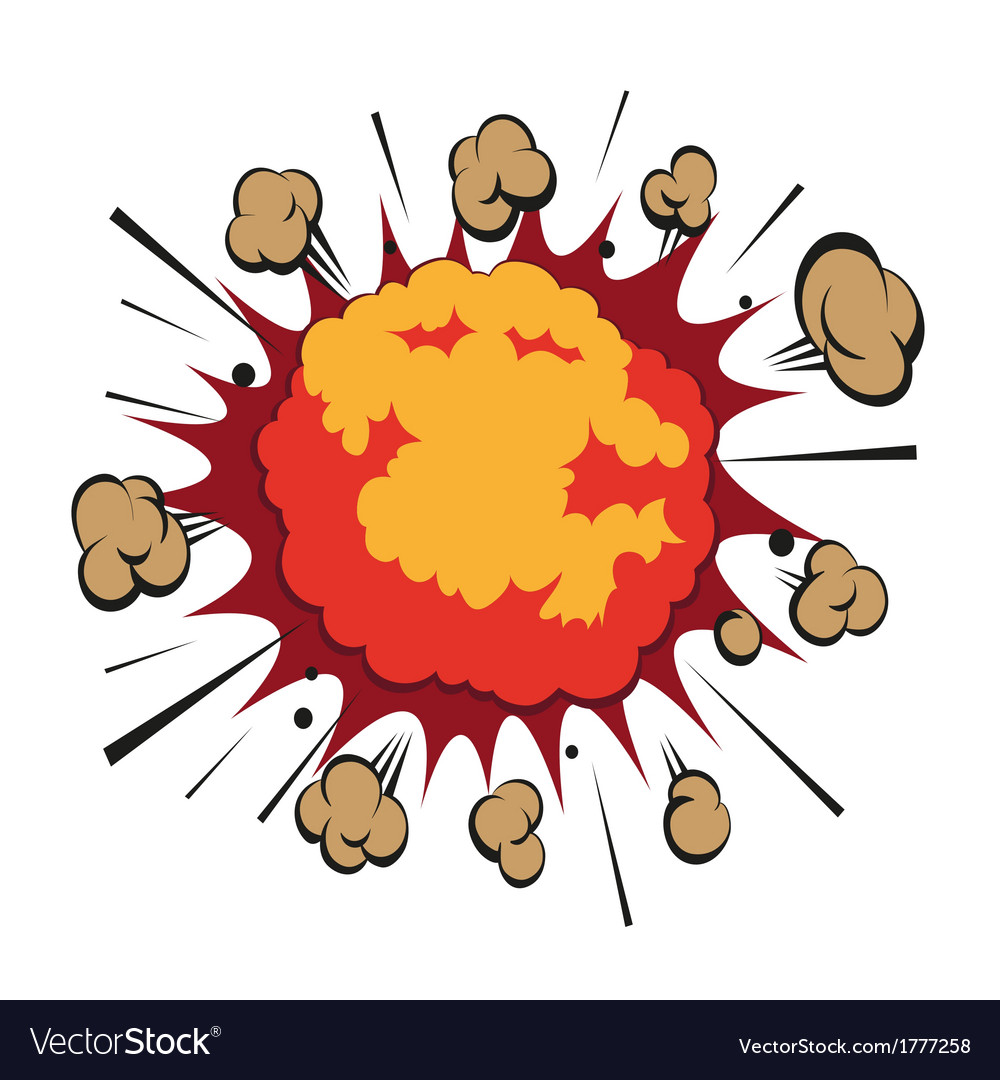Comic book explosion elements Royalty Free Vector Image