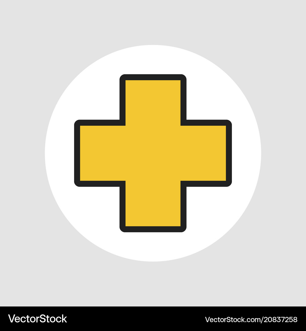 Cross medical symbol Royalty Free Vector Image