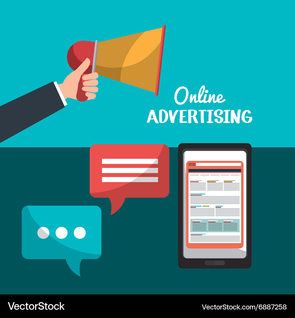 Digital advertising and marketing Royalty Free Vector Image