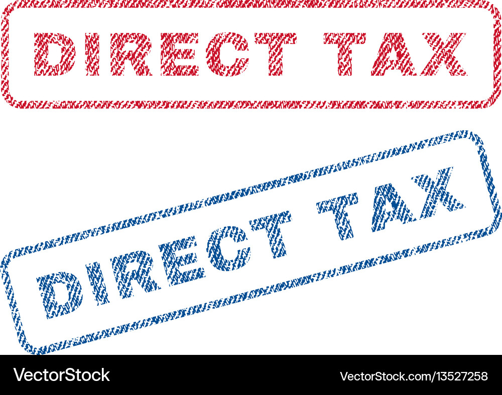 Direct tax textile stamps Royalty Free Vector Image