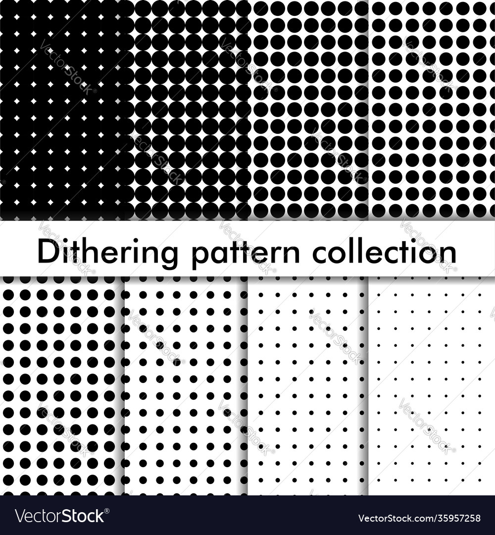 Dithering halftone seamless pattern dots Vector Image