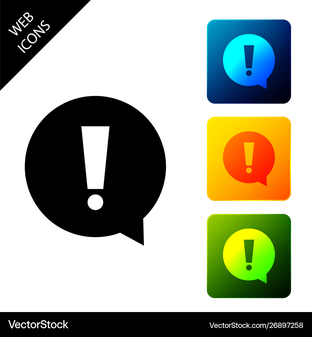 Exclamation mark in circle icon isolated on white Vector Image