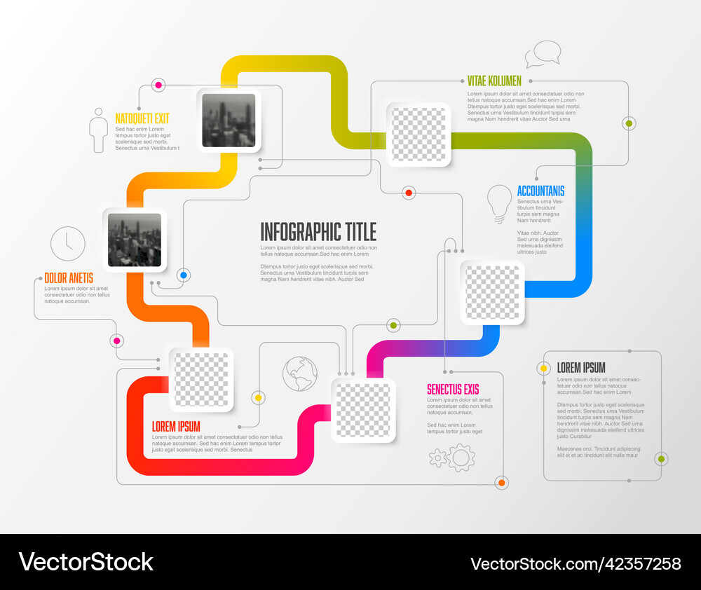 Infographic company milestones timeline template Vector Image