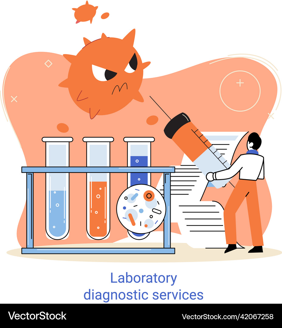 Laboratory diagnostic services health indicators Vector Image
