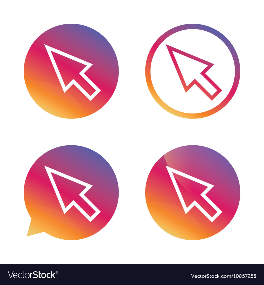 Mouse Cursor Sign Icon Pointer Symbol Royalty Free Vector