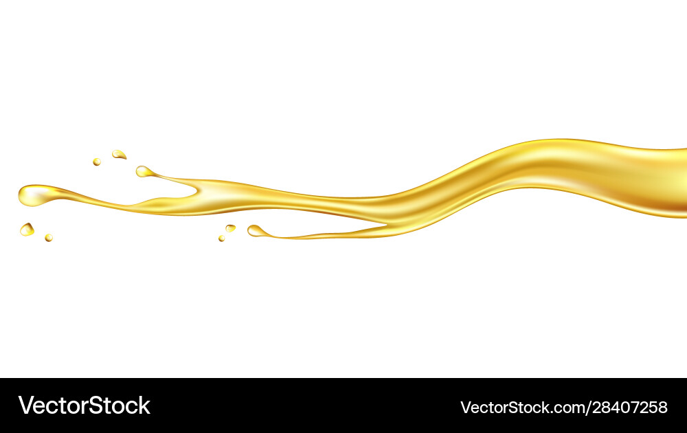 Oil splash isolated on white background realistic Vector Image