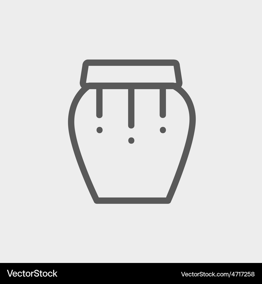 Percussion instrument thin line icon Royalty Free Vector