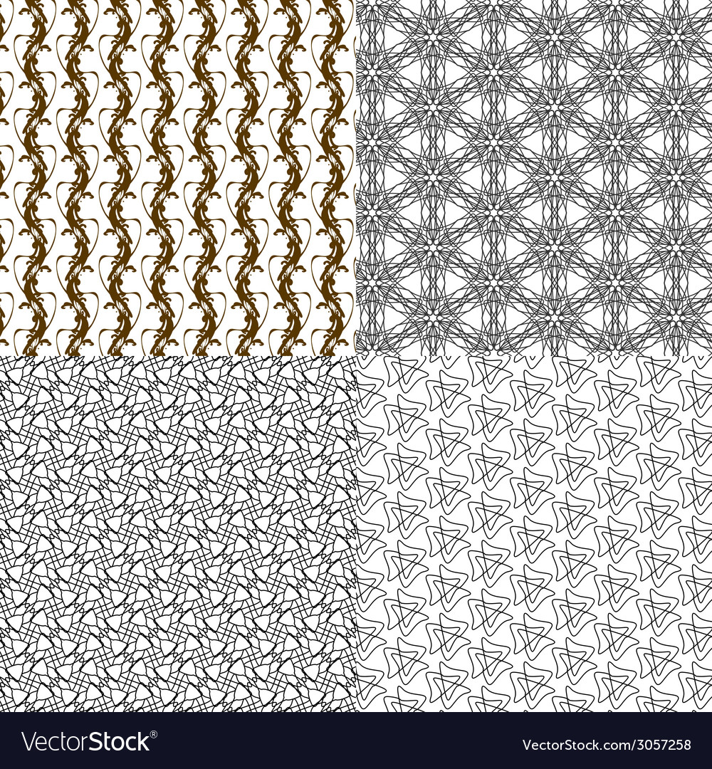 Set of pattern modern stylish texture repeating Vector Image