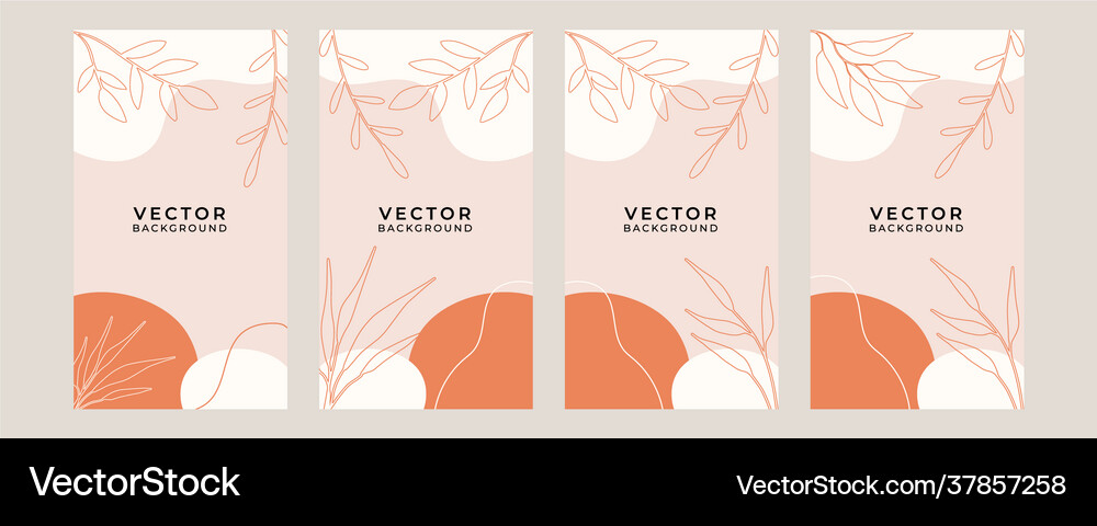 Trendy abstract portrait art templates Royalty Free Vector